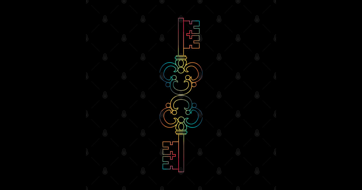 Rainbow keys silhouette - Rainbow - Posters and Art Prints | TeePublic