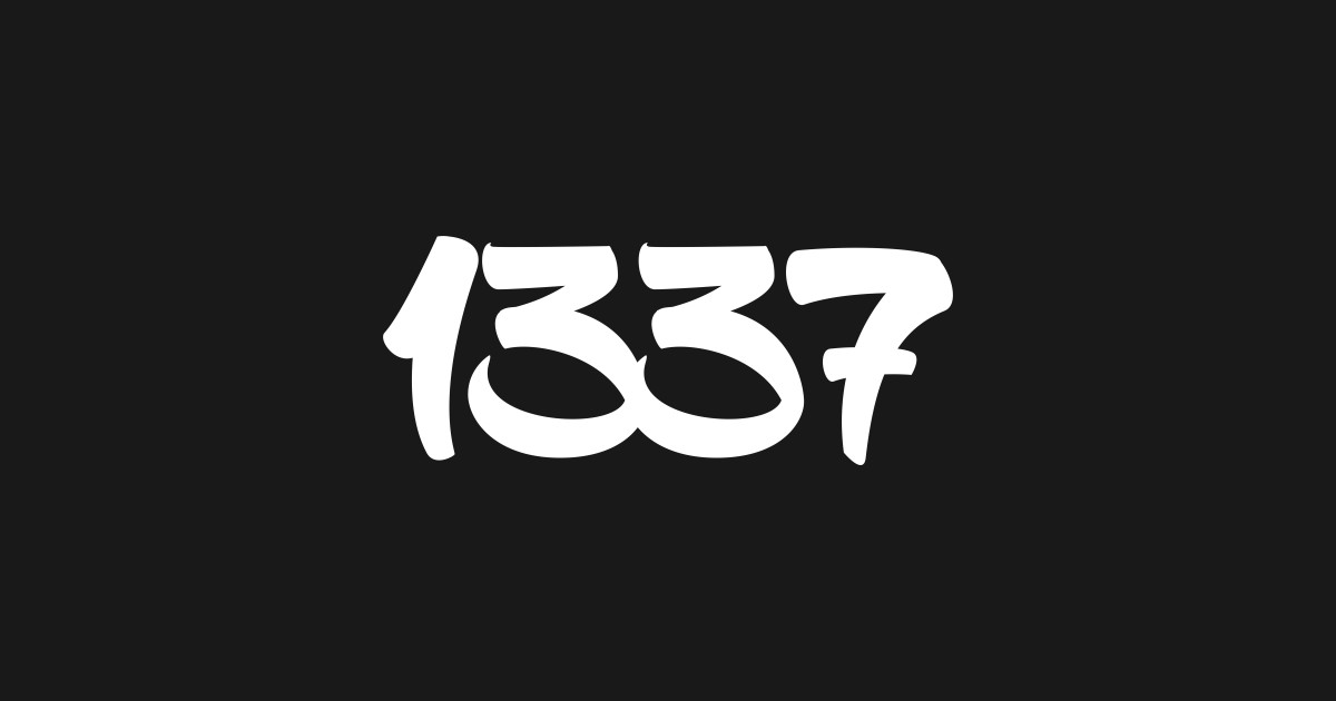 1337 leet gamer white gift idea - Gaming - T-Shirt | TeePublic