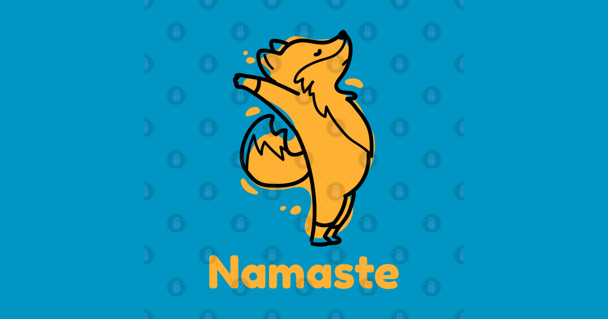 Fox Namaste Stretching Yoga - Yoga Fox - T-Shirt | TeePublic