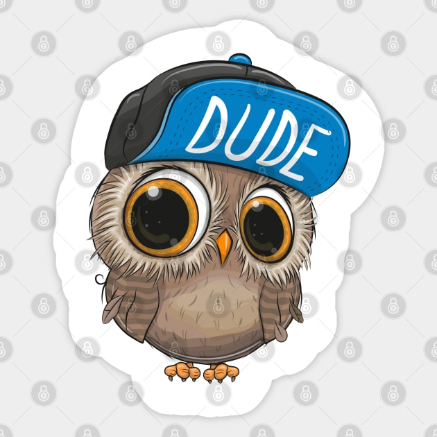 owl with big eyes cartoon
