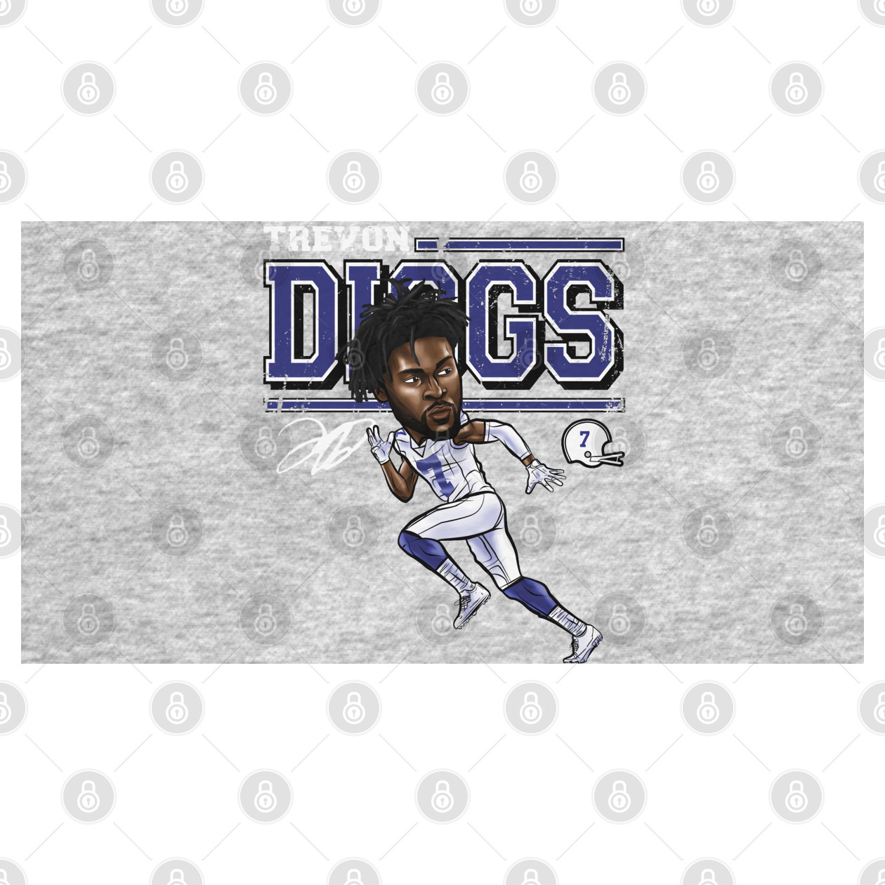 Trevon Diggs Dallas Cartoon - Trevon Diggs - T-Shirt | TeePublic
