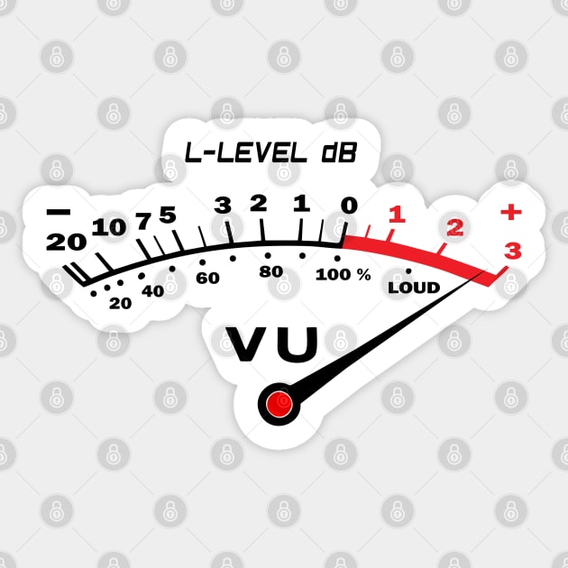 Volume VU Meter - Vu Meter - Sticker | TeePublic