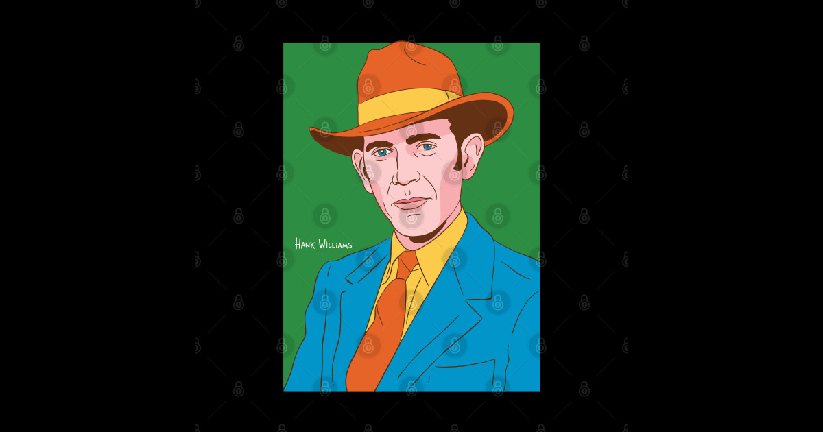 Hank Williams Pop Art Original Design - Hank Williams - Sticker | TeePublic