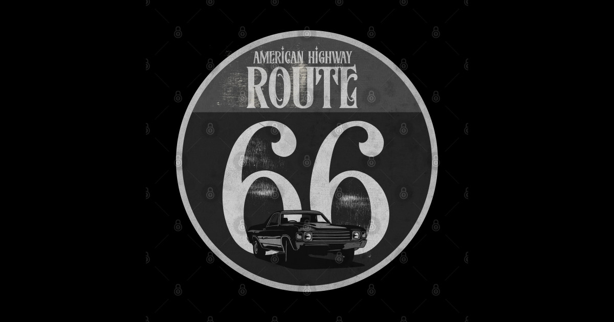 Route 66, known as The Main Street of America - Route 66 - Sticker ...