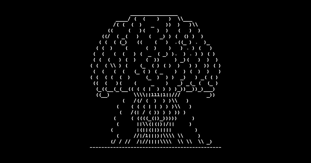 ASCII Nuke (White Text) - Nuke - Sticker | TeePublic