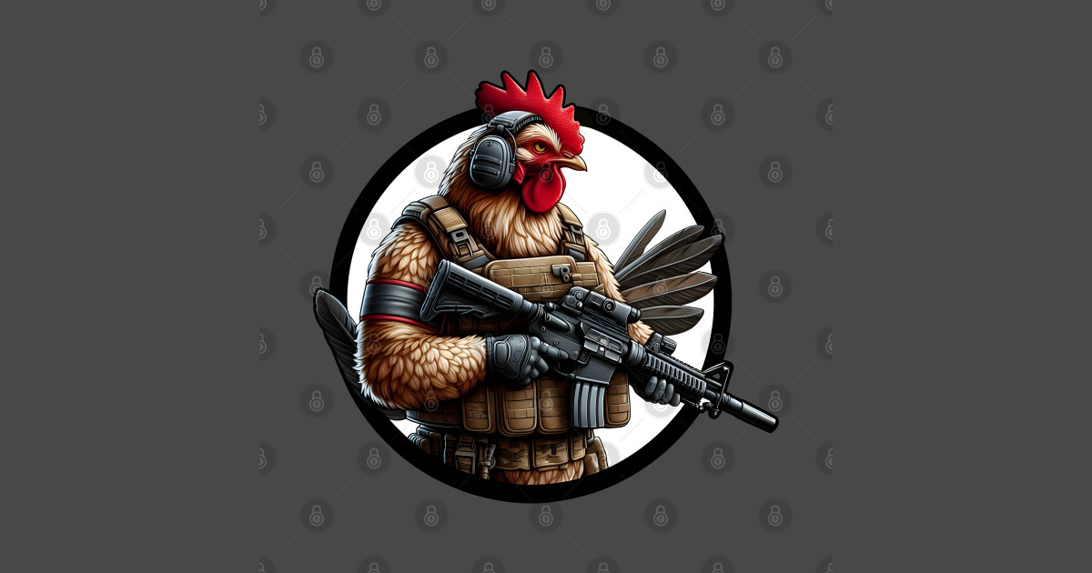 Tactical chicken - Chicken - T-Shirt | TeePublic