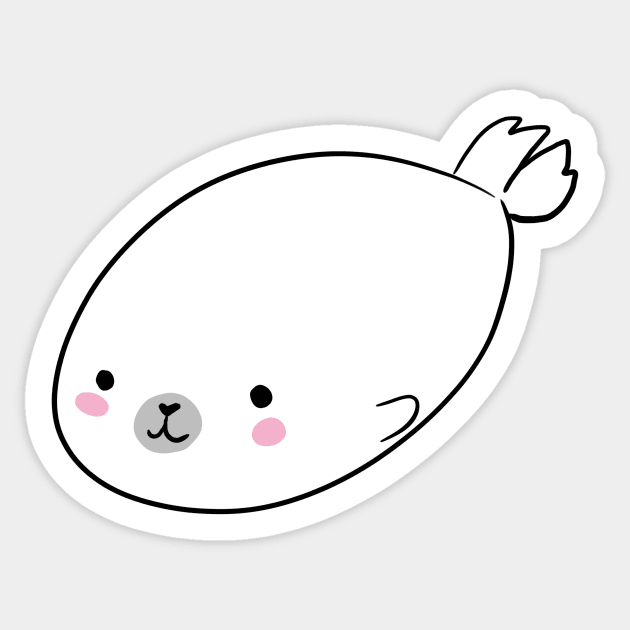 Cute baby seal - Cute Seal - Sticker | TeePublic