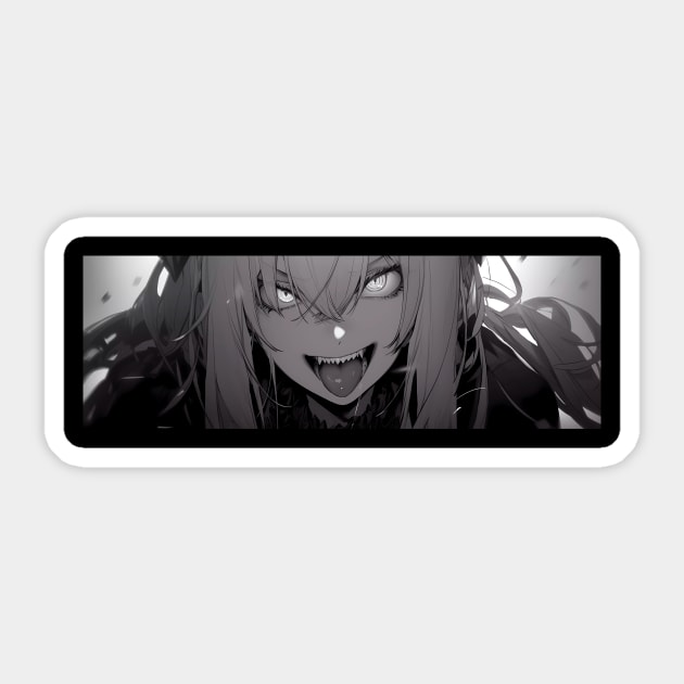 Angry anime girl - Anime Girls - Sticker | TeePublic