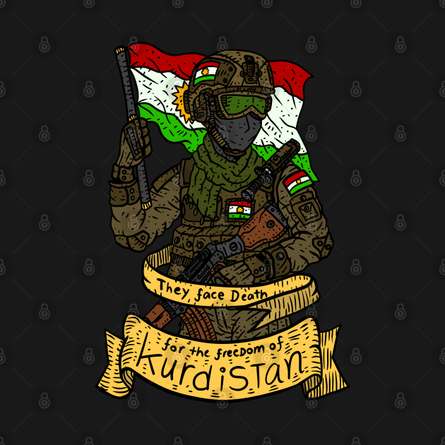 Kurdistan peshmerga, Kurdish pride. - Kurdistan - T-Shirt | TeePublic