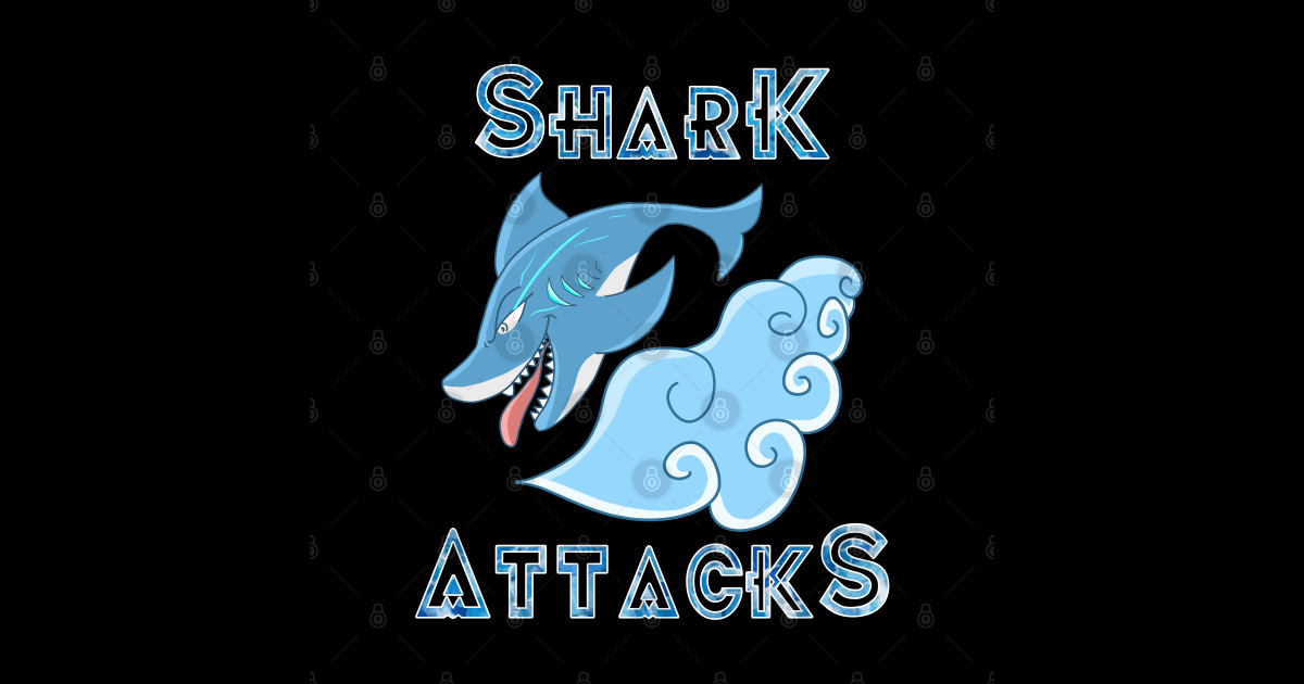 shark Attacks - Shark - Sticker | TeePublic