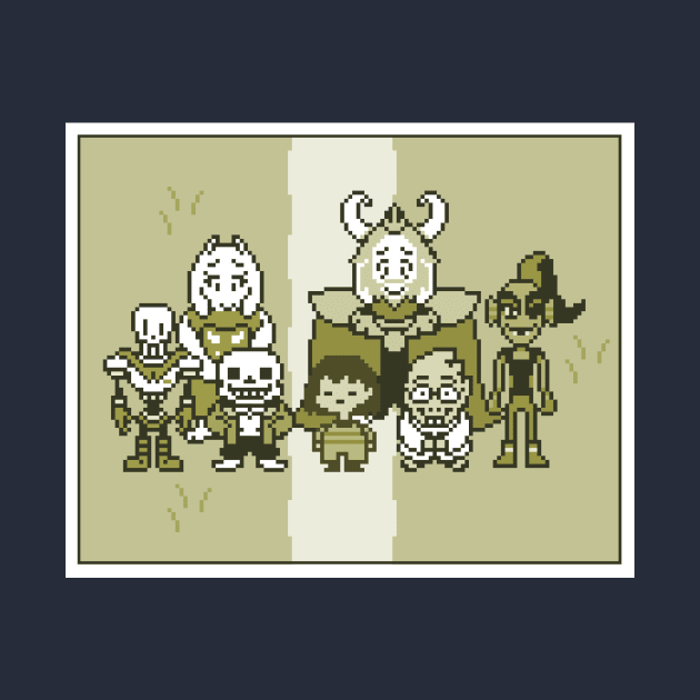 Undertale Ending Family Photo - Undertale - T-Shirt | TeePublic