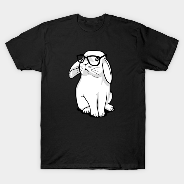 Nerdy Rabbit - Rabbit Nerd - T-Shirt | TeePublic