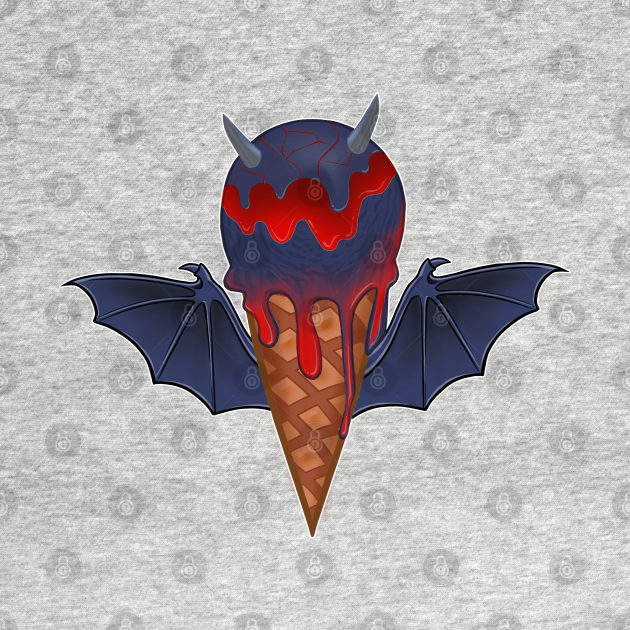 Silly Demon Ice Cream Cone - Ice Cream Cone - T-Shirt | TeePublic