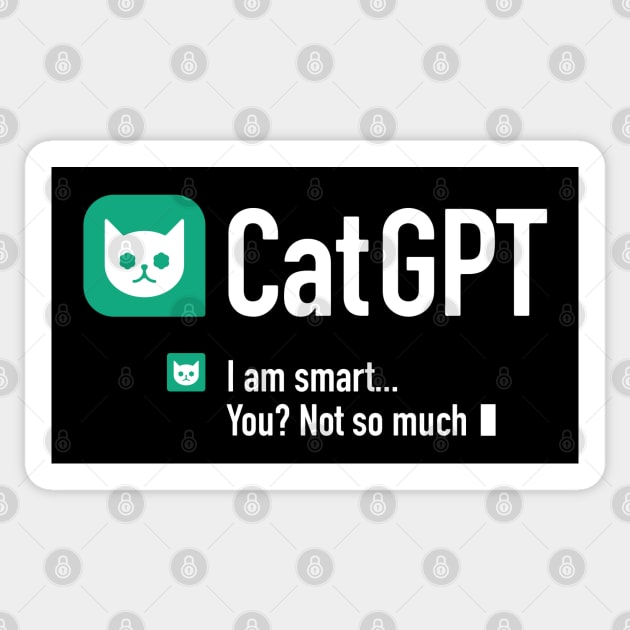 Cat GPT - 4 - Cat Lover Gift - Sticker | TeePublic