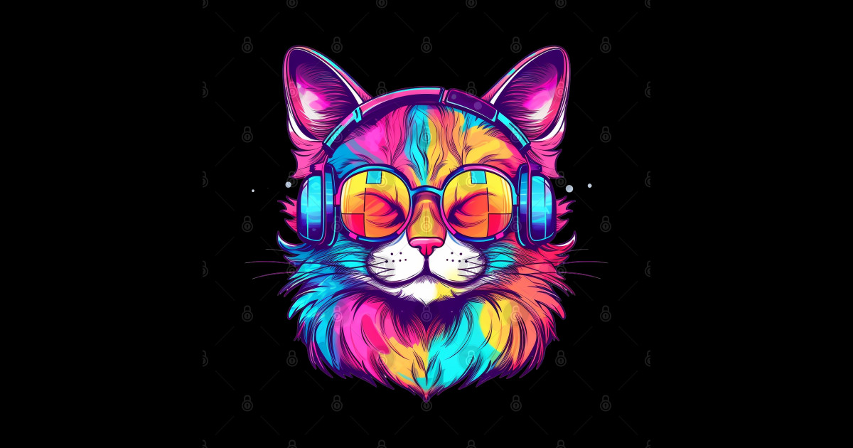 Disco Cat - Cat - Sticker | TeePublic