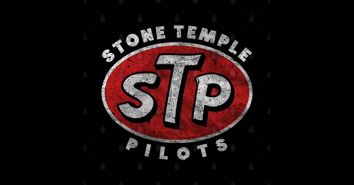 STP - Red White Grunge Badge - Stone Temple Pilots - Sticker | TeePublic