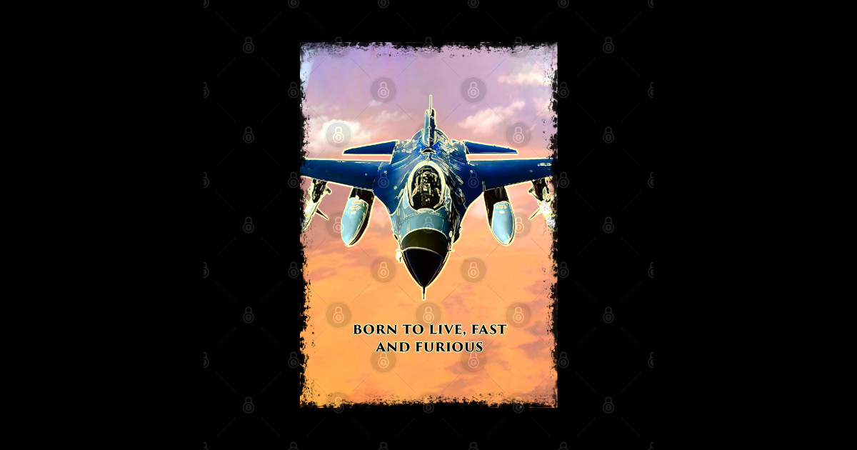 Fighter Jet Born P16 - Fighter Jet - Sticker | TeePublic