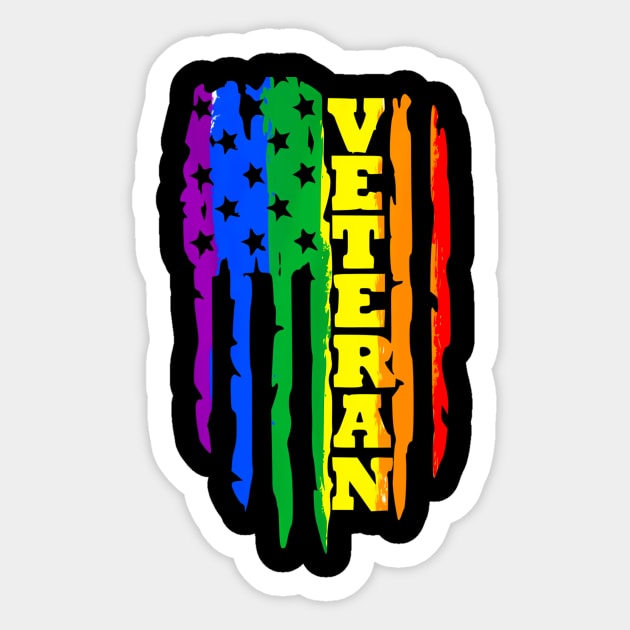 Veteran LGBT Gay Pride American Flag Military - Veteran Lgbt Gay ...