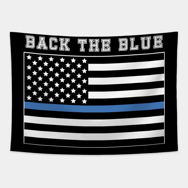 Back The Blue American Flag - Back The Blue Thin Blue Line - Tapestry ...