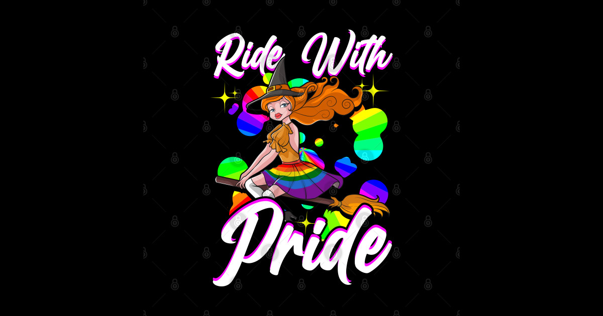 LGBTQ Ride With Pride Witch Halloween Gay Lesbian Pride - Lgbtq ...