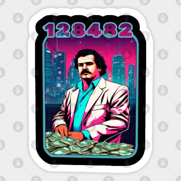 Pablo Escobar Cyberpunk Cartel - Pablo Escobar - Sticker | TeePublic