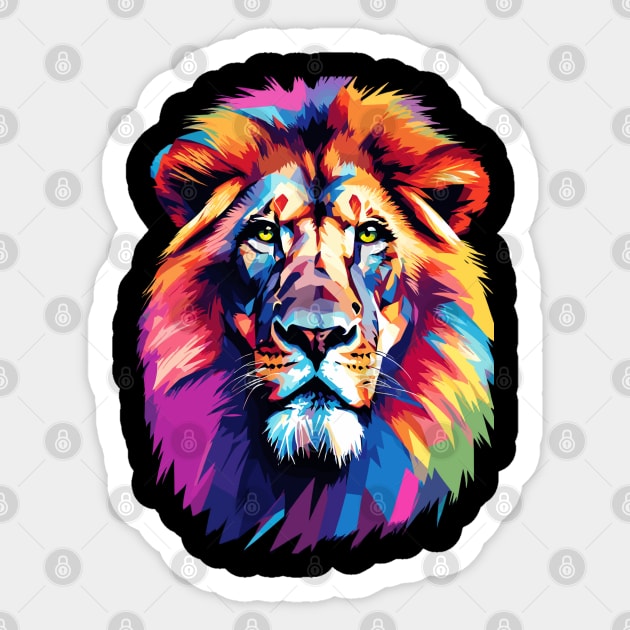 Majestic Lion Pop Art - Lion - Sticker | TeePublic