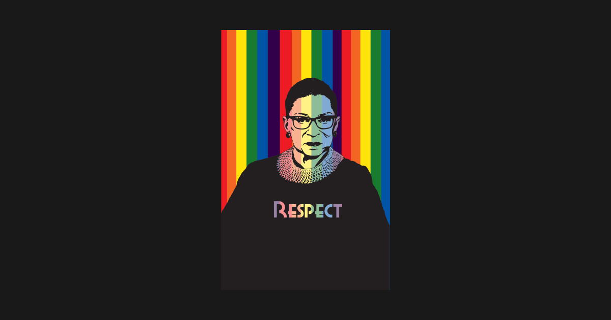 RBG Respect Rainbow - Ruth Bader Ginsburg - T-Shirt | TeePublic