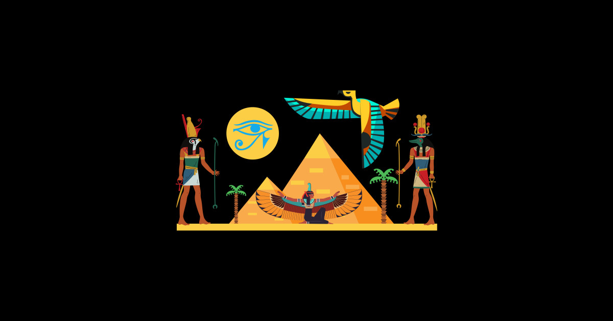 Ancient Egypt Pyramid guards - Ancient Egypt History - Magnet | TeePublic
