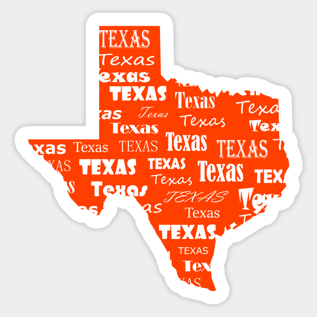 Texas Map - Texas - Sticker | TeePublic
