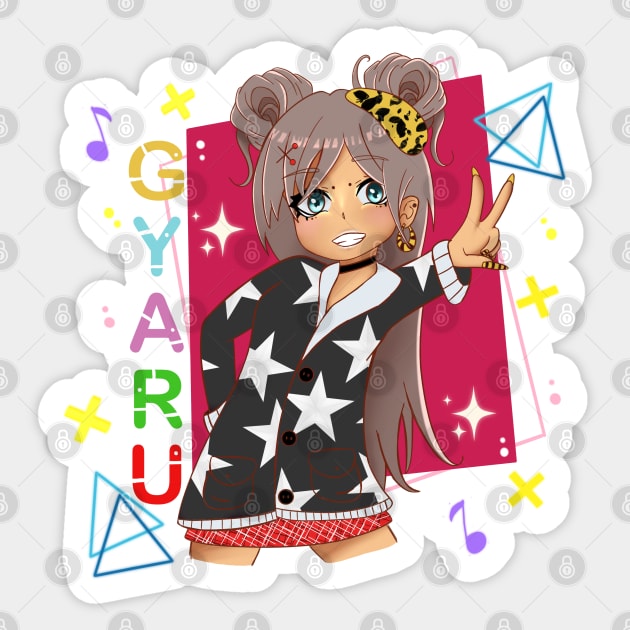 Anime Cute Gyaru Kawaii Otaku Aesthetic Lovers - Anime - Sticker ...