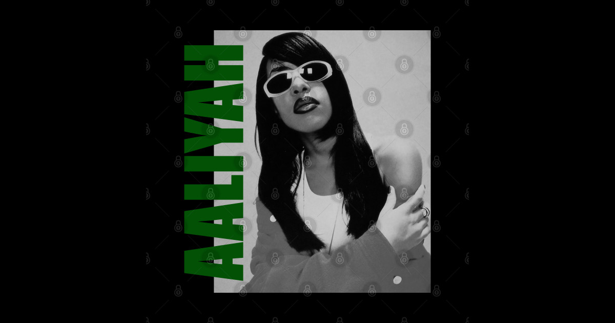 Aaliyah // Aaliyah Retro Aesthetic Fan Art // 90s - Aaliyah - Sticker ...