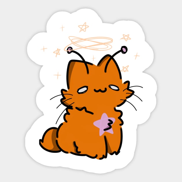 Cosmo Kitty Orange - Kitty - Sticker | TeePublic