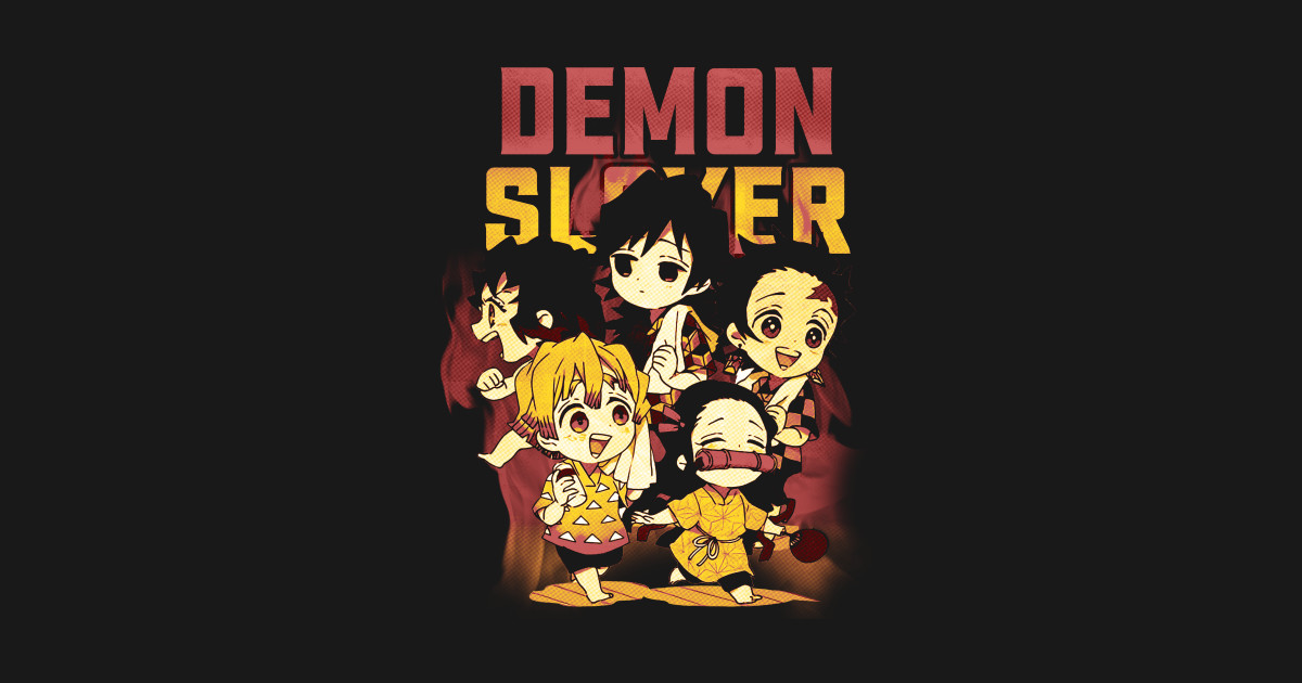 Demon Slayer Chibi Cute Bootleg - Demon Slayer Anime - T-Shirt | TeePublic