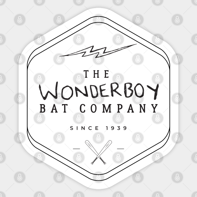 The Wonderboy Bat Company - modern vintage logo - The Natural - Sticker ...