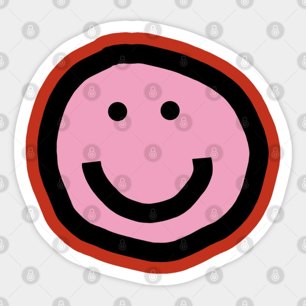 Pink Smiley Face - Smiley Face - Sticker | TeePublic