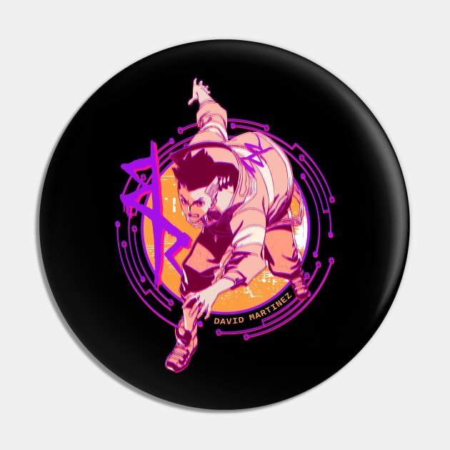 David Cyberpunk Edgerunners B - Edgerunners - Pin | TeePublic
