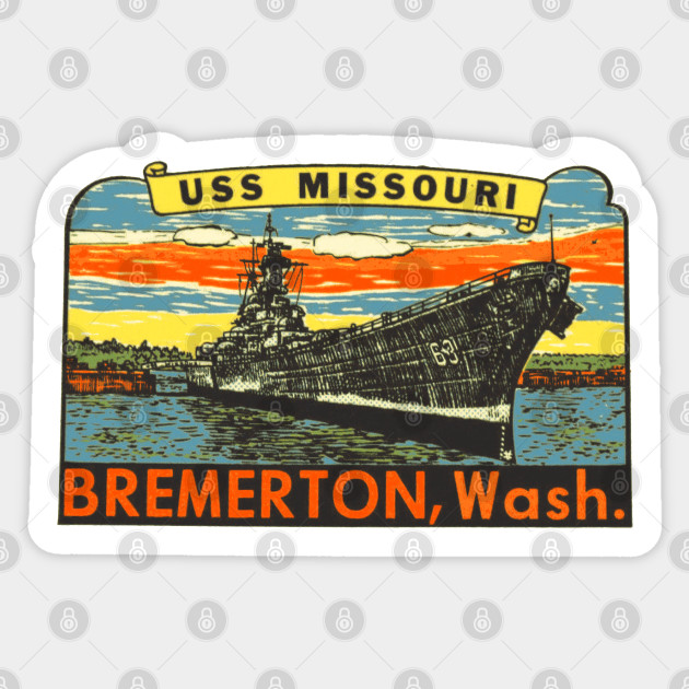 USS Missouri - Battleship - Sticker | 20% OFF Today Sale | Printblur