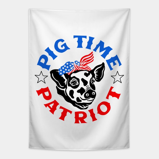 Pig Time Patriot Animal Democrat Republican Bipartisan Patriotic USA ...