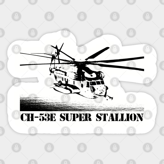 CH53E helicopter - Attack Helicopter - Sticker | TeePublic