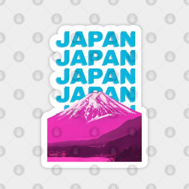 Neon Mt. Fuji Pop Art - Japan - Mount Fuji - Magnet | TeePublic