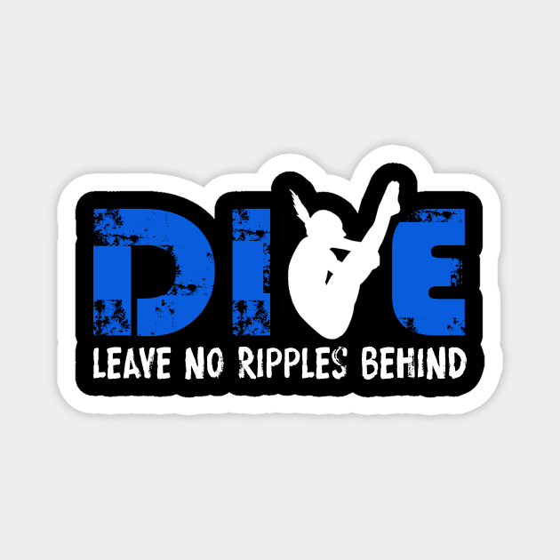 Vintage Dive Distressed Diving Springboard Diver Gift T-Shirt - Vintage ...