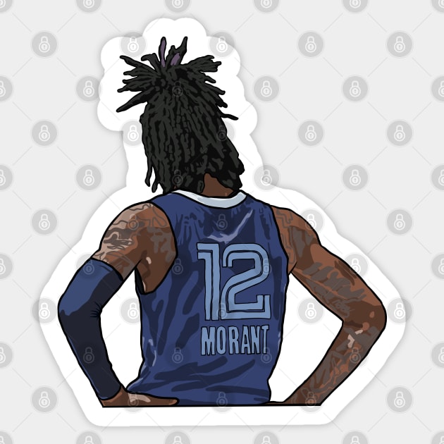Ja Morant Back-To - Ja Morant - Sticker | TeePublic