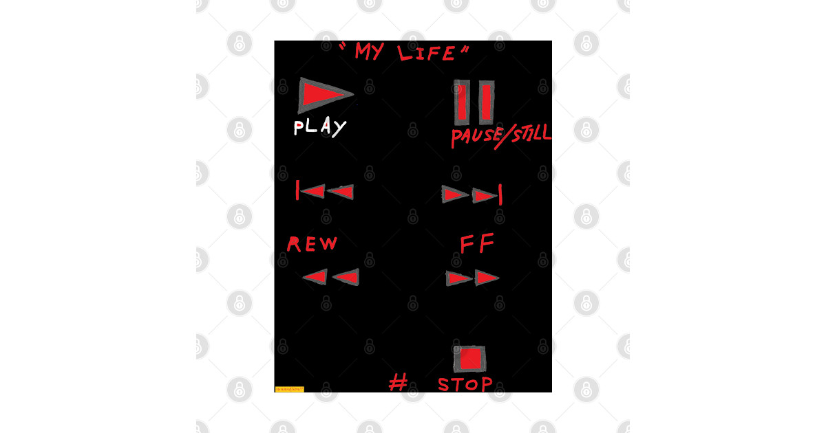 My Life Press Play. - Sunandlion17 - T-Shirt | TeePublic