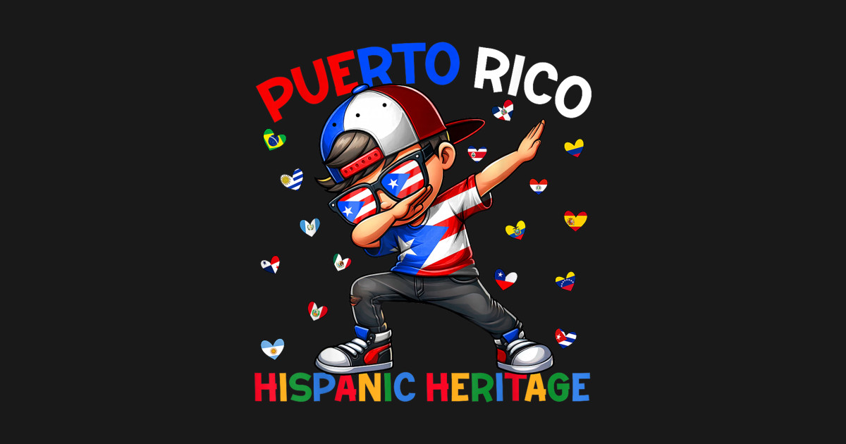 Hispanic Heritage Month Puerto Rico Flag Boys Kids - Puerto Rico ...