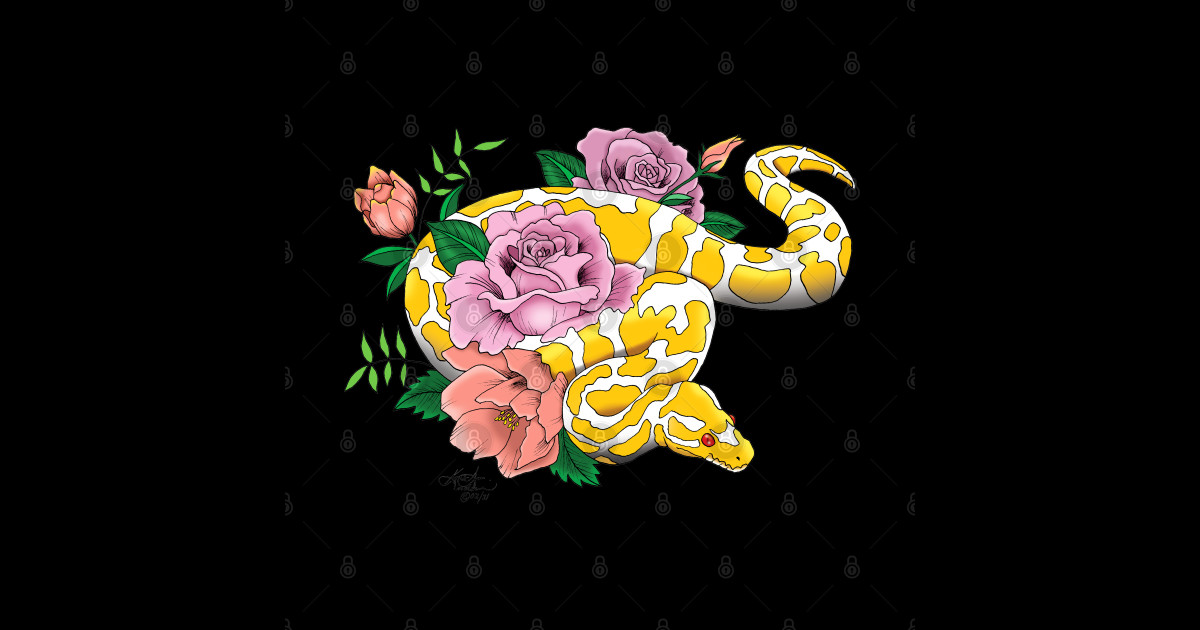 Yellow Albino Ball Python - Yellow Albino Ball Python - Sticker | TeePublic
