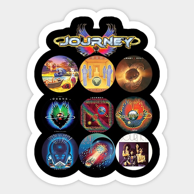 Band Singer Albums Music Tour Vintage - Tour Journey Band - Sticker ...