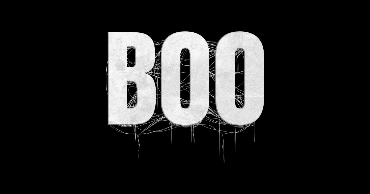 Letters Write The Word Boo With Spider Web On Halloween - Halloween ...
