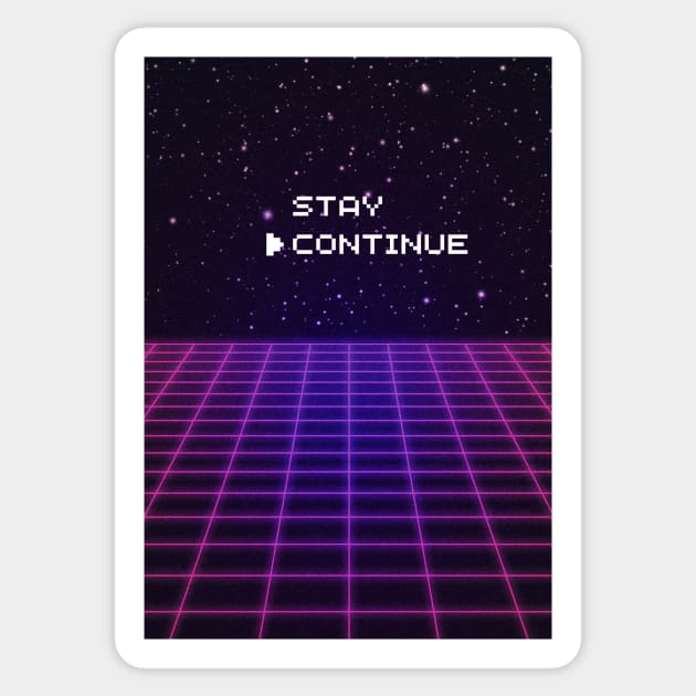 Continue Screen - Liminal Space Dreamwave - Sticker | TeePublic