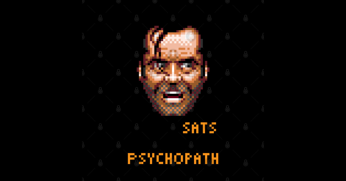 Stack Sats Like a Psychopath - Retro Pixel Art - Bitcoin - Sticker ...