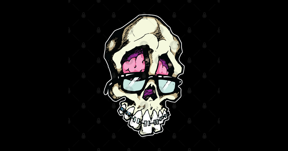 Nerd Skull - Skull - Posters and Art Prints | TeePublic